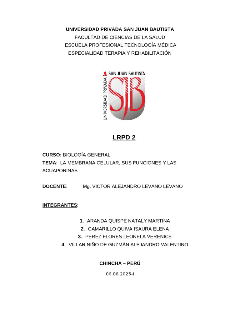 Biologia LRPD 2 | PDF | Membrana celular | Biología Celular)