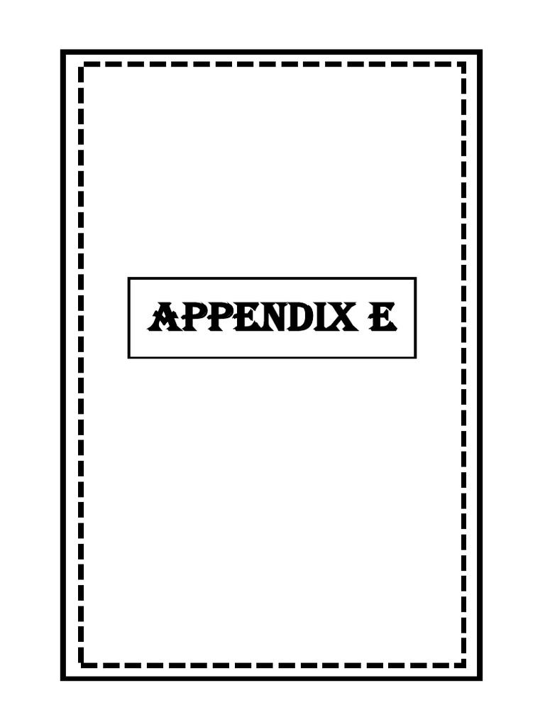 Appendix e | PDF