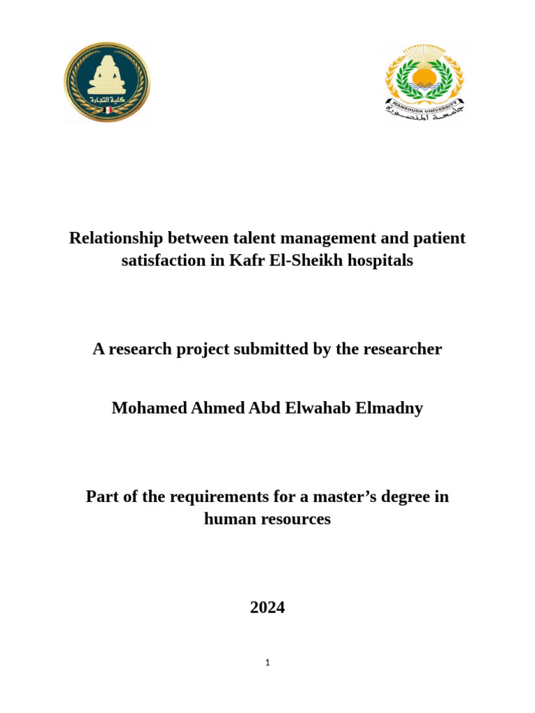 Talent Management and Patient Satisfaction | PDF | Employee Retention ...