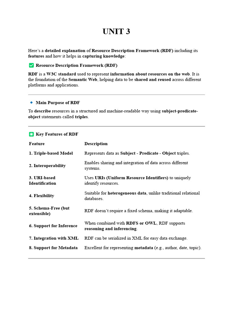 UNIT 3 Resource Description Framework and XML Technologies | PDF | Xslt | Resource Description ...