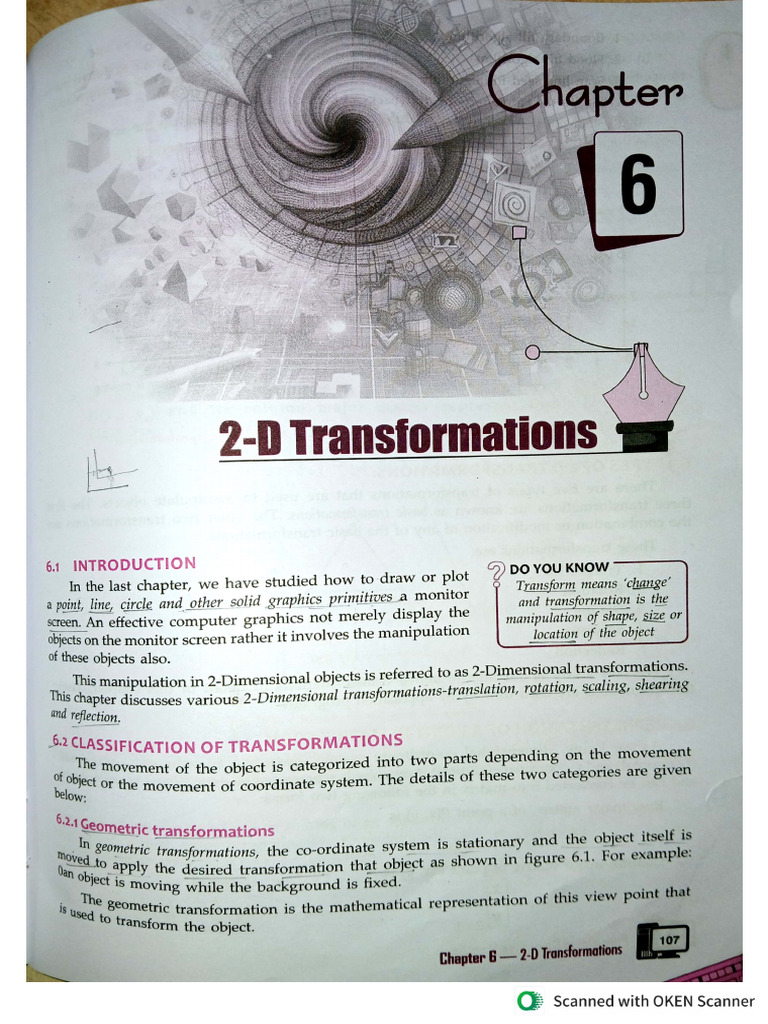 2D Transformation | PDF