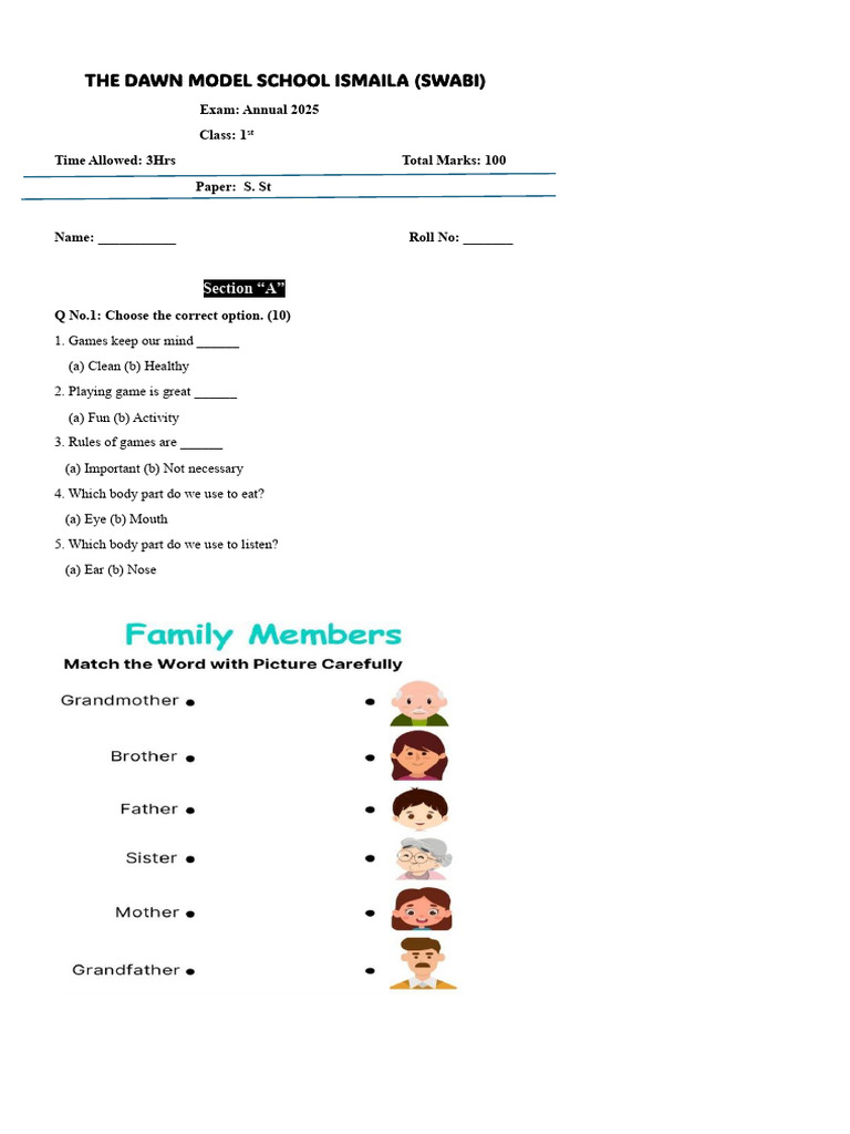 S St. Paper. Class 1st | PDF