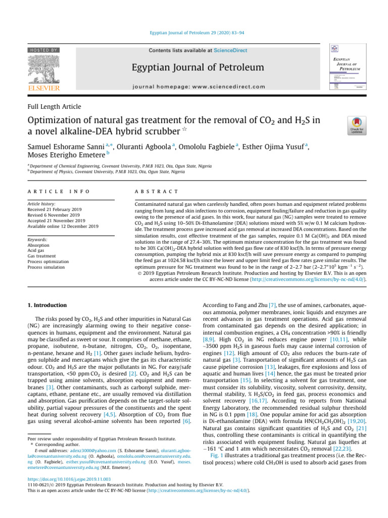 Simulation Based Paper | PDF | Carbon Dioxide | Natural Gas