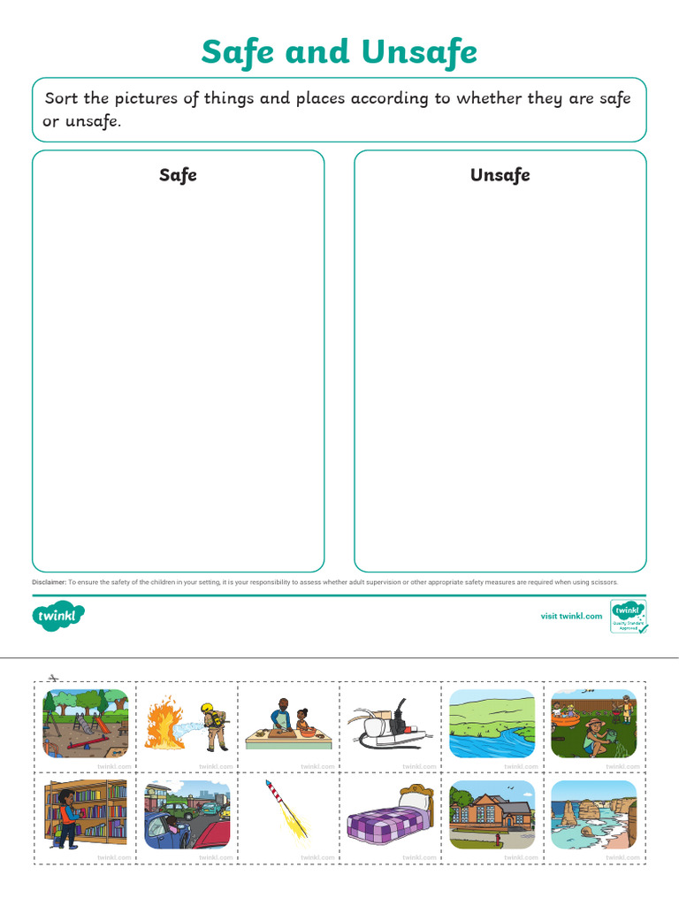T LF 1670490711 Safe and Unsafe Sorting Activity Ver 1 | PDF