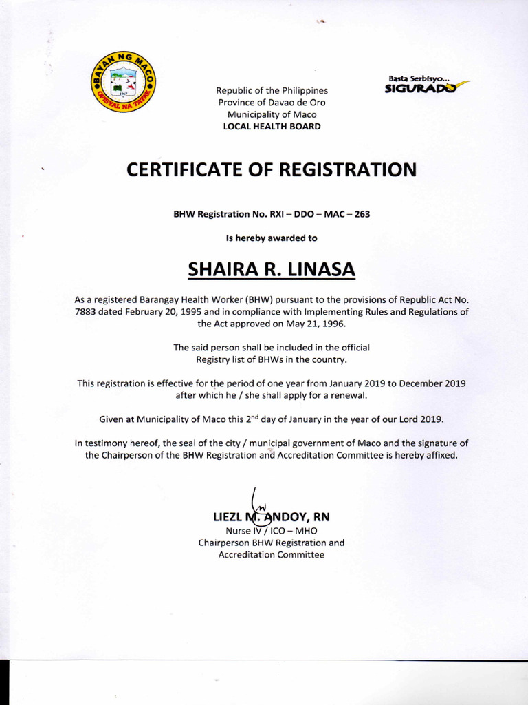 Registration - Linasa | PDF