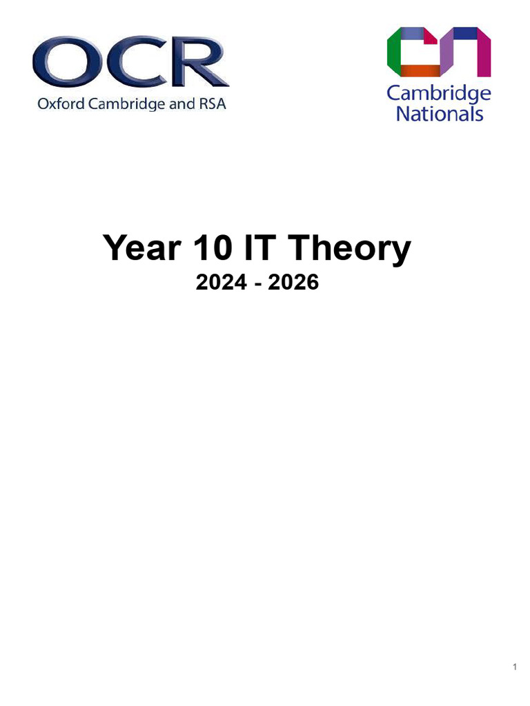 Booklet Theory IT 10 | PDF