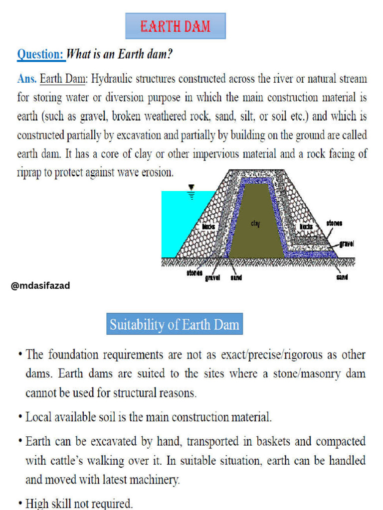 Everything About Earth Dam Including Math 1749645958 | PDF