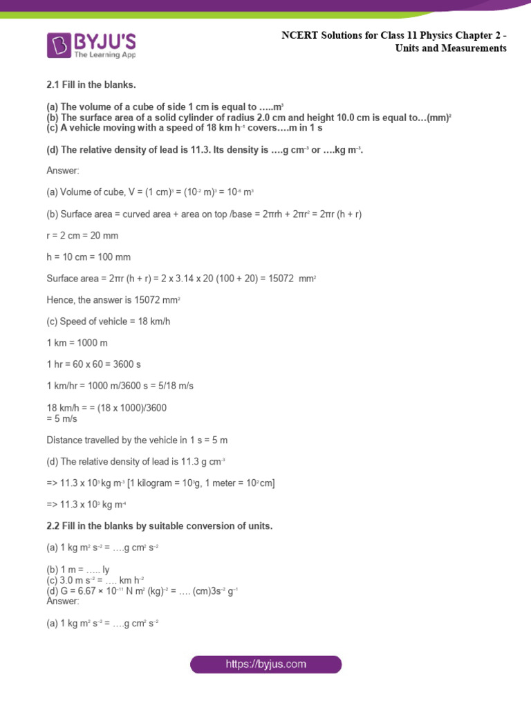 11 Physics All Solutions | PDF | Significant Figures | Atomic Nucleus