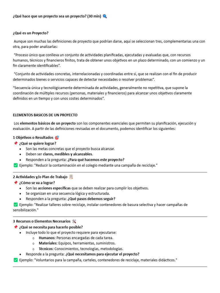 Transferencia - Definicion de Proyecto | PDF | Planificación