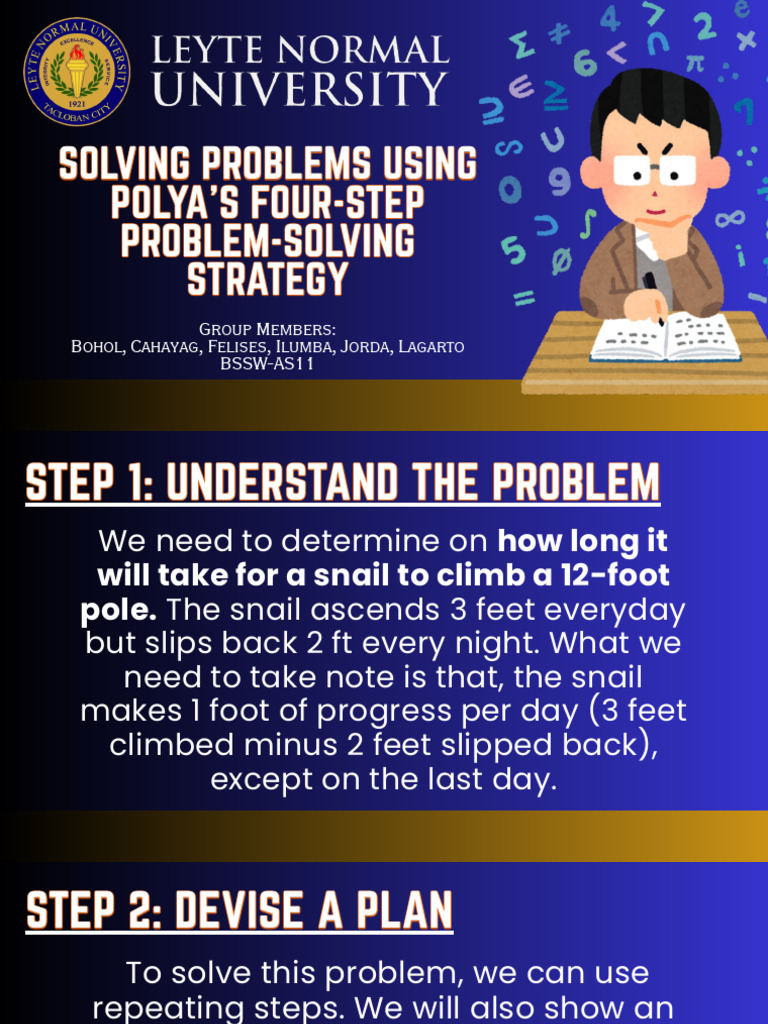 Polya's Problem Solving Method g2 | PDF