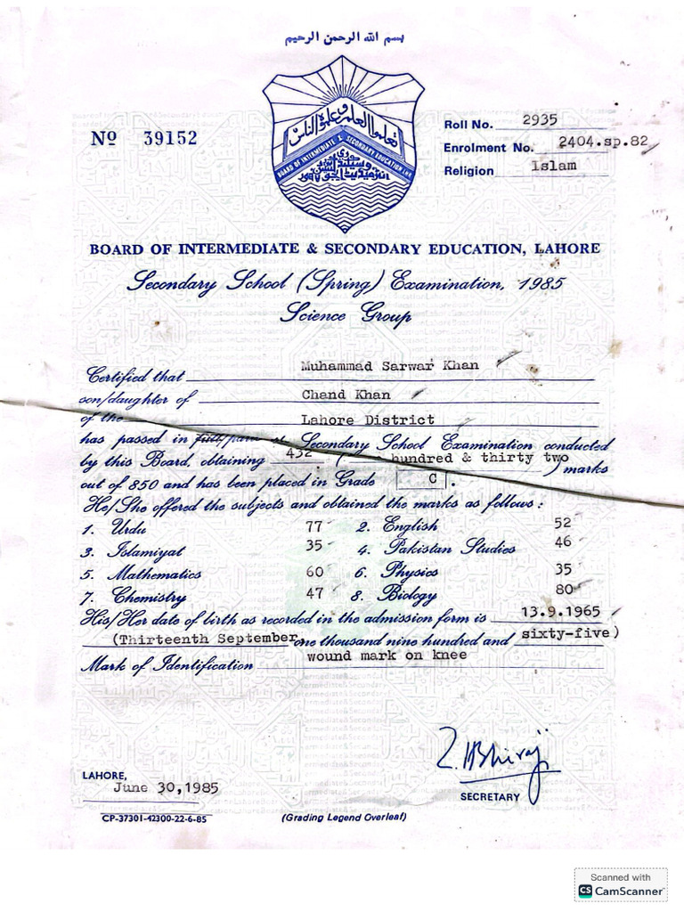 Matric | PDF