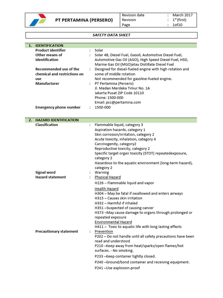 20201020160440atc - 1 SDS Solar - Eng | PDF | Dangerous Goods | Carbon ...