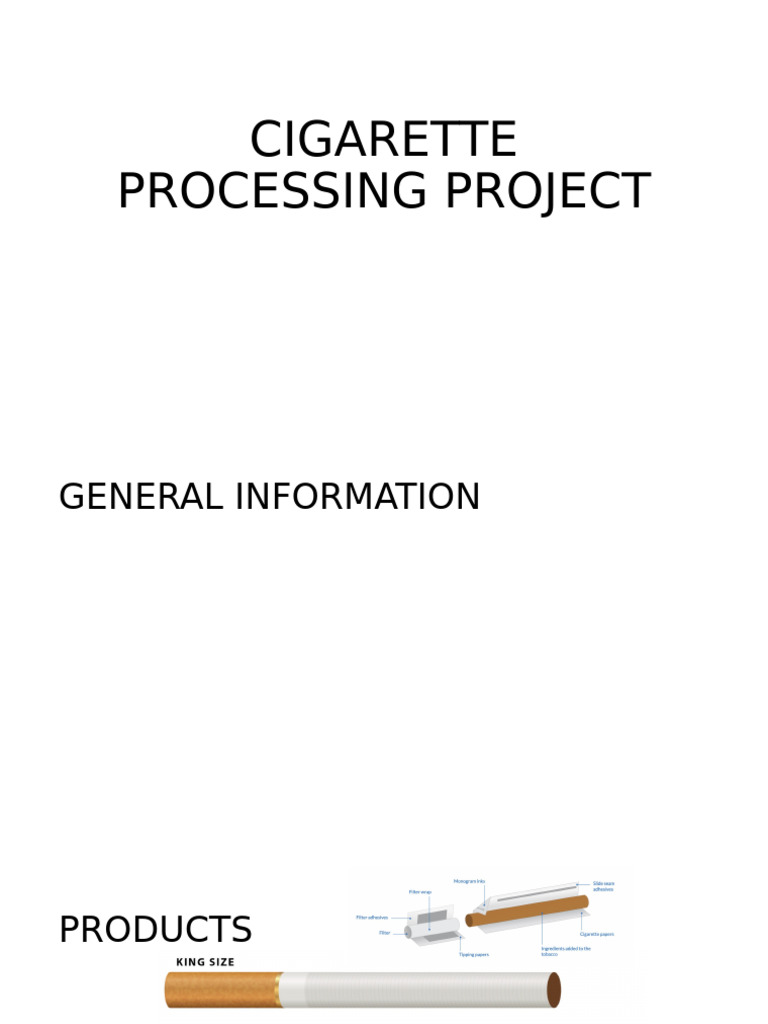 Cigarette Processing Project | PDF