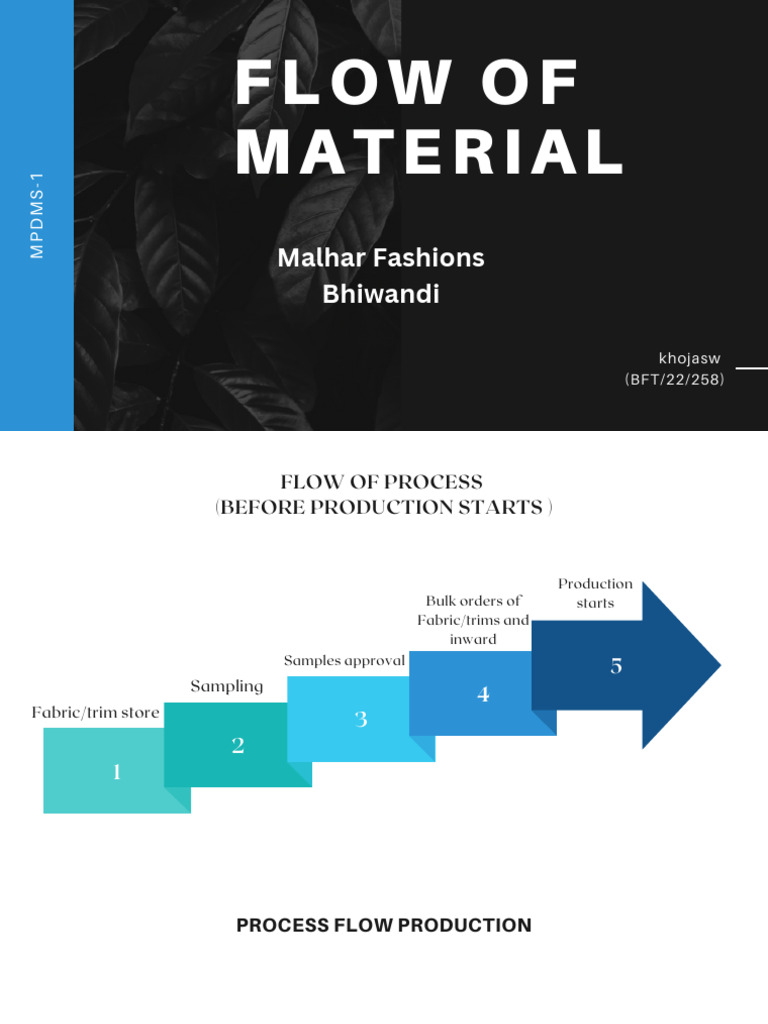 Flow of Material | PDF