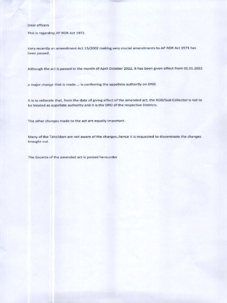 Ror Act 0001 | PDF