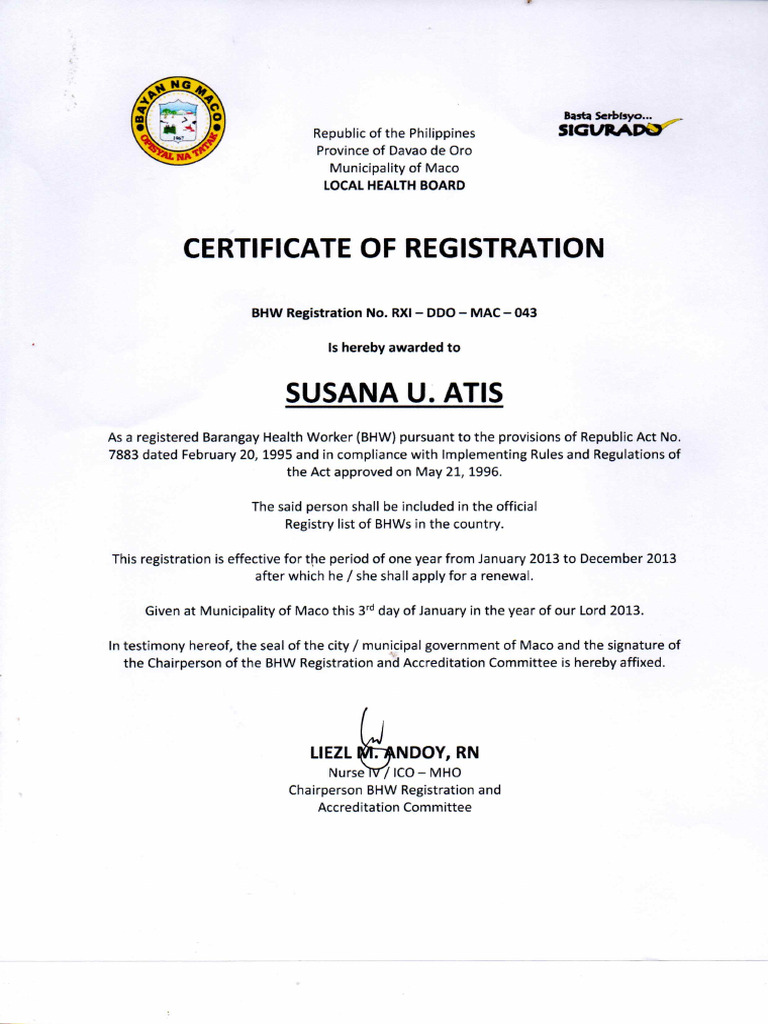 Registration - Atis | PDF