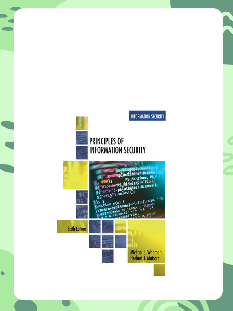 Principles of Information Security 6th Edition Whitman - Ebook PDF PDF Download | PDF ...