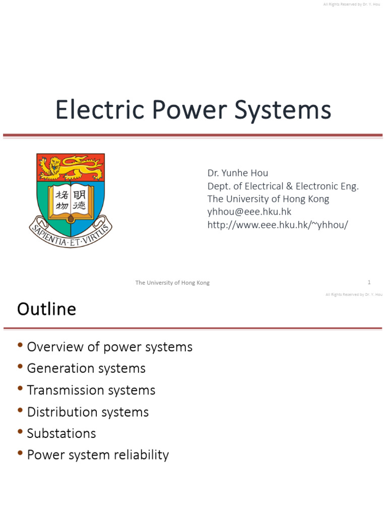 Lecture 2 - Electrical Power Systems | PDF | High Voltage Direct ...