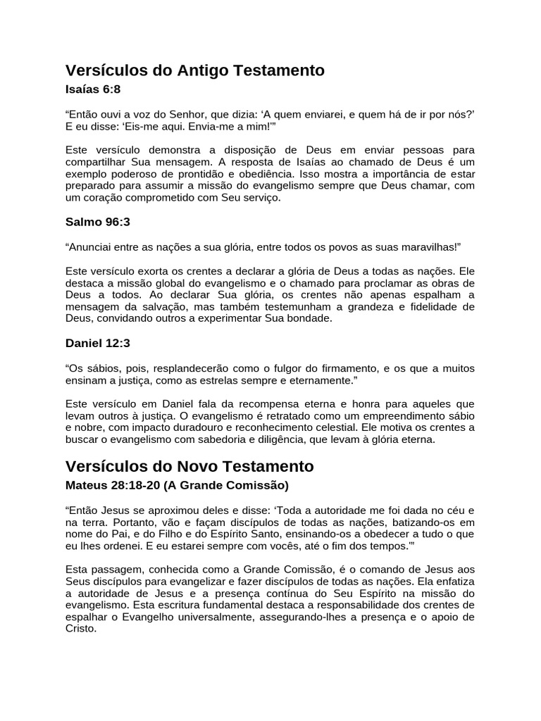 Versículos sobre Jesus no Antigo Testamento | PDF | Jesus | Evangelismo