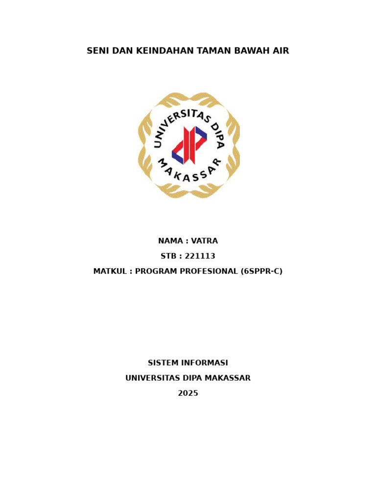Keindahan dan Seni Taman Bawah Air | PDF