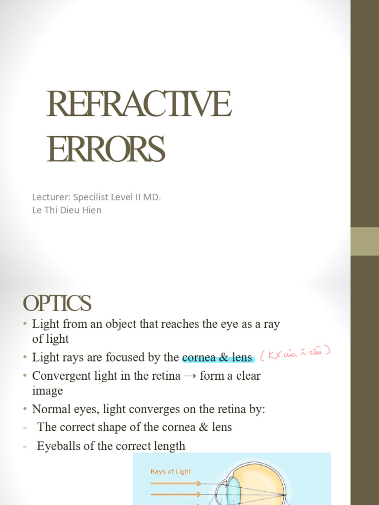 Understanding Refractive Errors in Eyes | PDF | Myopia | Optics