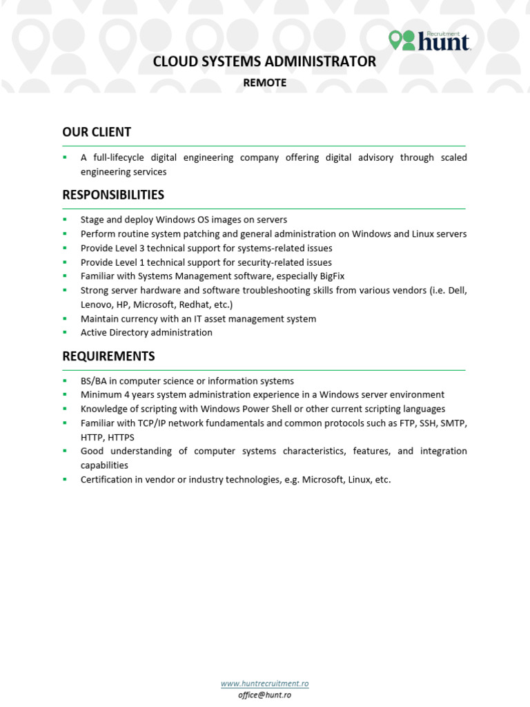 JD Cloud System Administrator | PDF