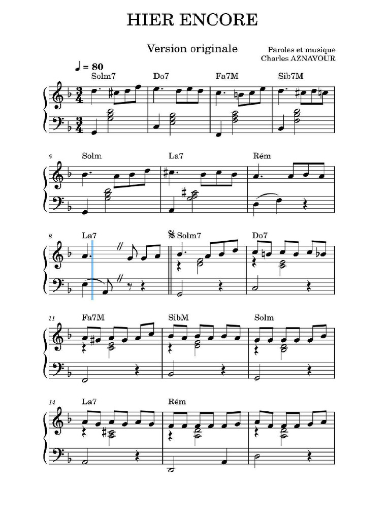 Hier Encore | PDF