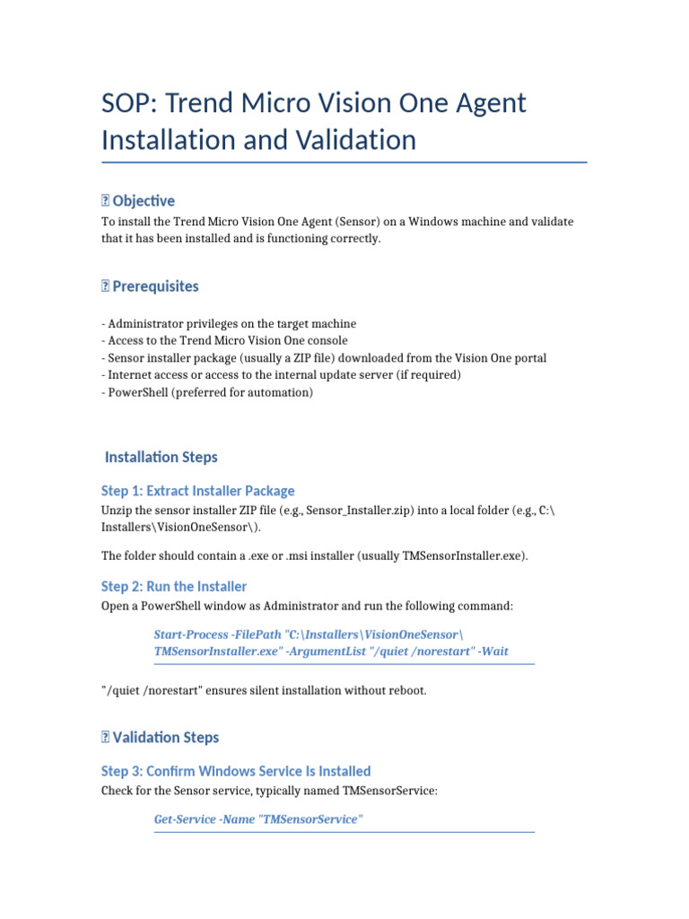 Trend Micro Vision One Agent Setup | PDF | Zip (File Format ...