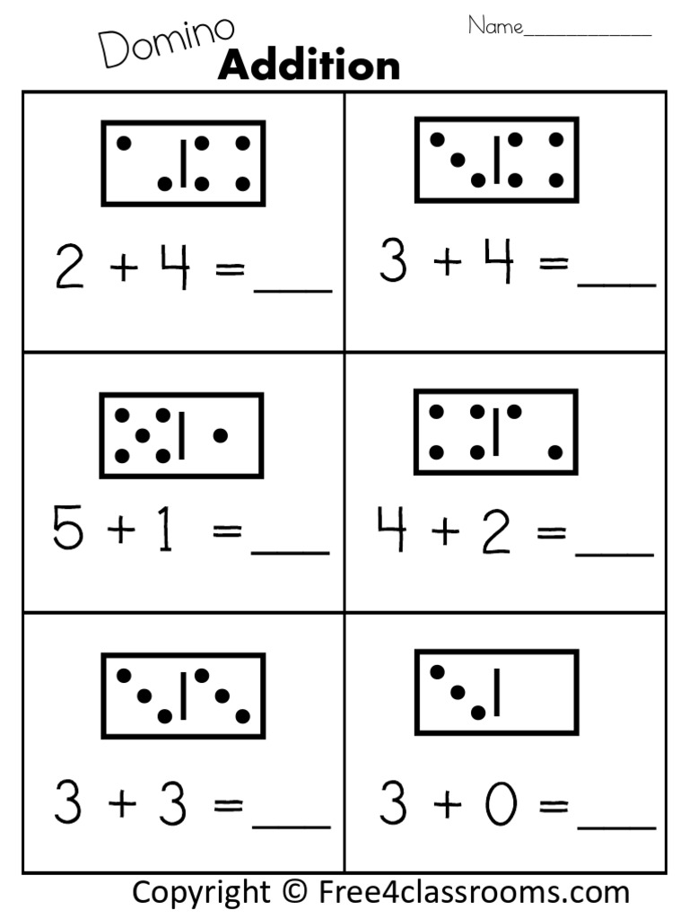 Addition 1 Digit Dominos A | PDF