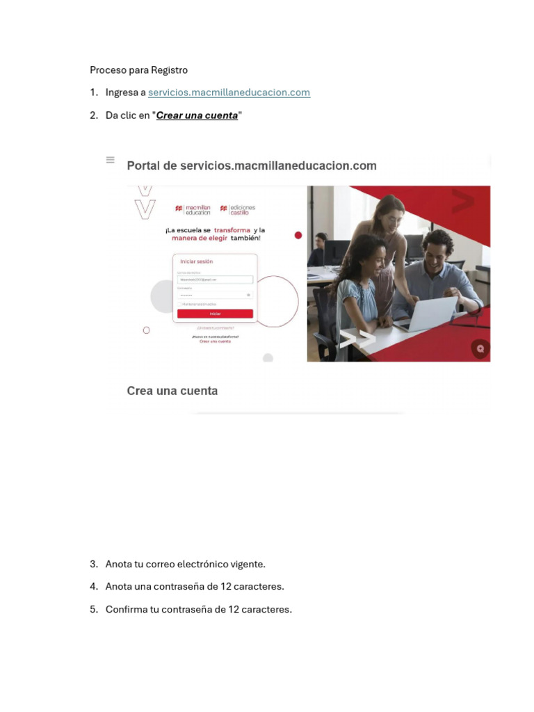 Proceso Para Registro Unico Mee Pdf