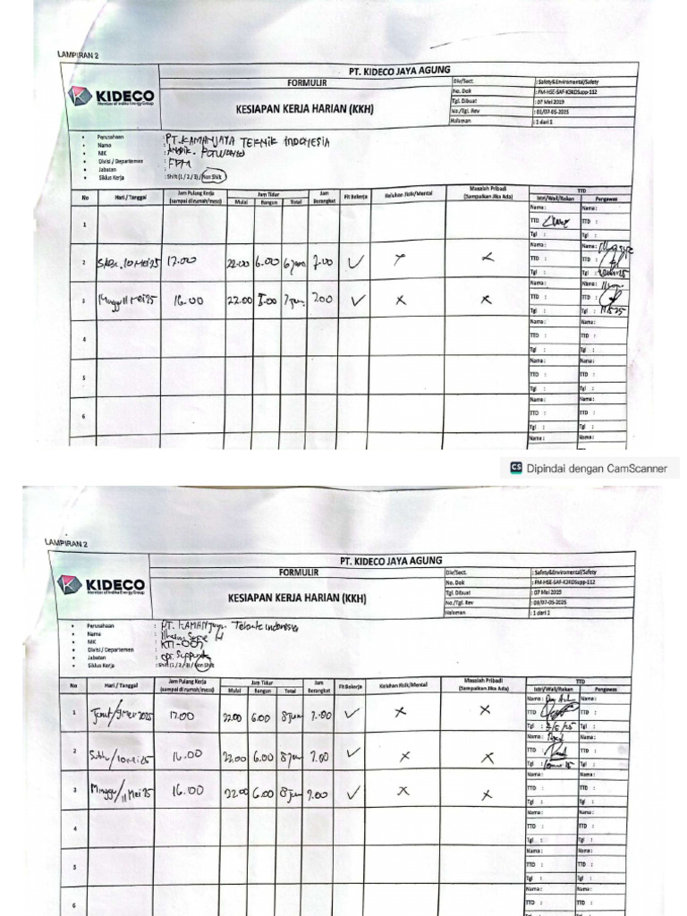 KKH PT - Kamanjaya Project Reclaimer 11 Mei 25 - Compressed | PDF