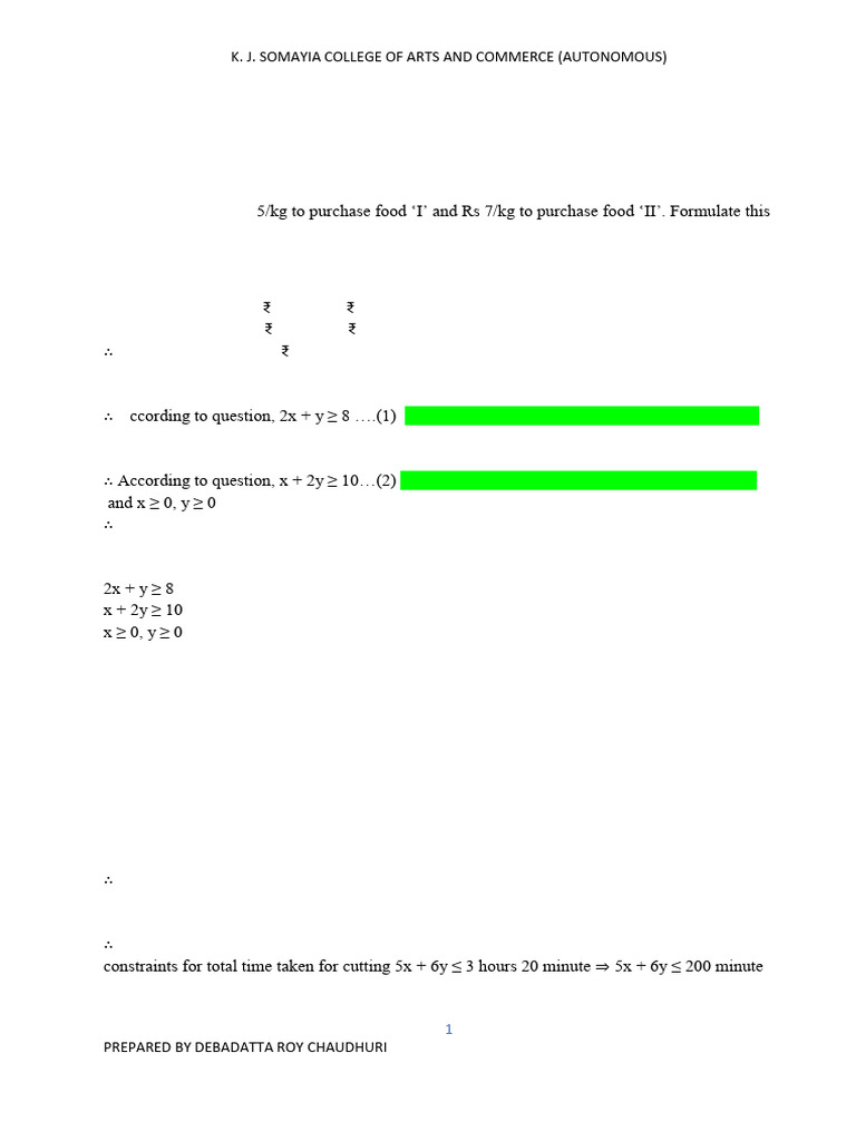 LPP Formulation Problems | PDF | Applied Mathematics