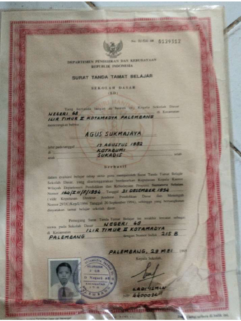 Ijazah SD Agus | PDF