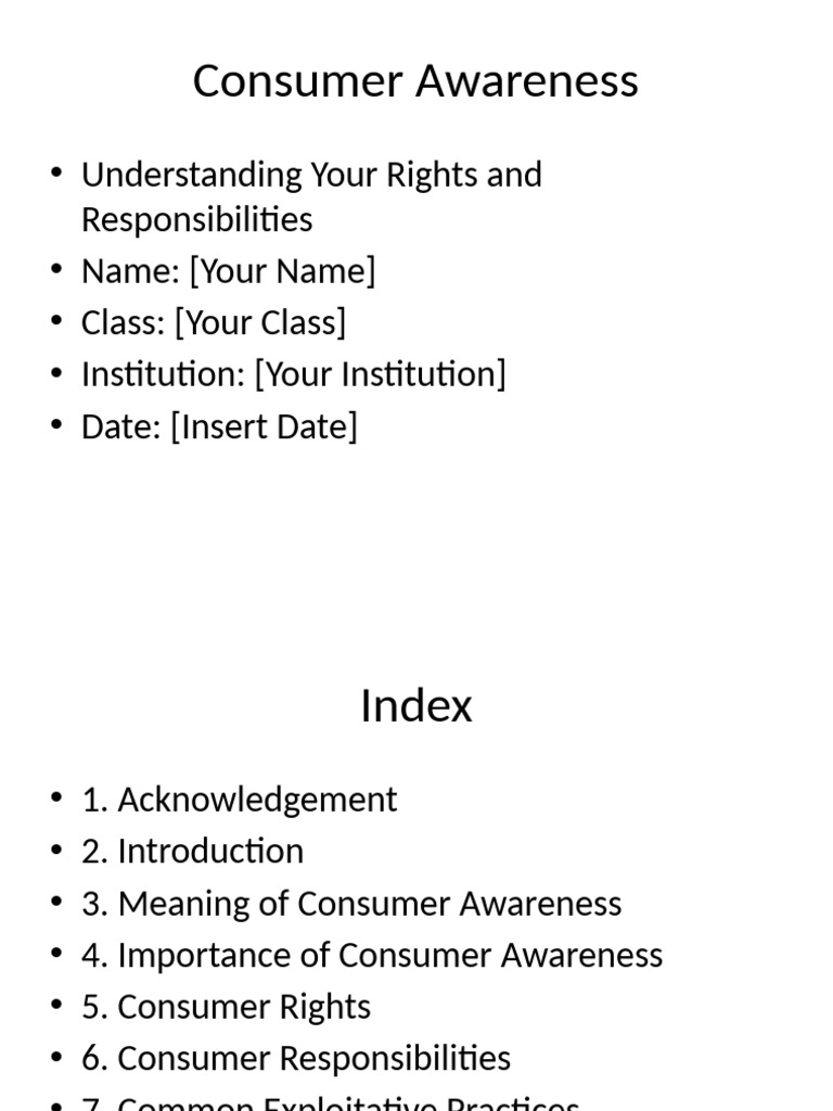 Consumer Awareness | PDF | Consumer Behaviour