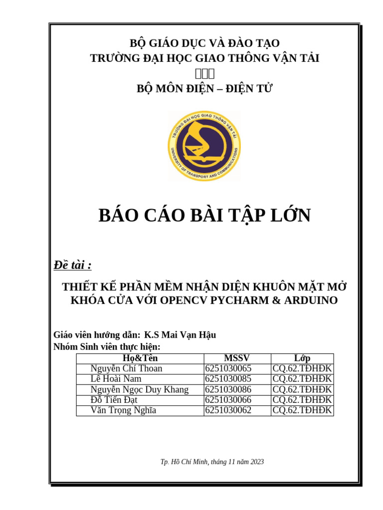 Báo Cáo BTL VXL | PDF