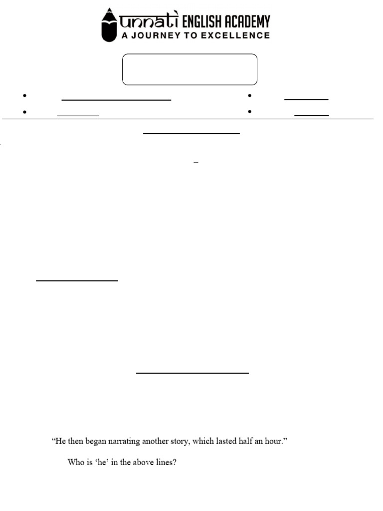 English Revision Worksheet PT 2 | PDF