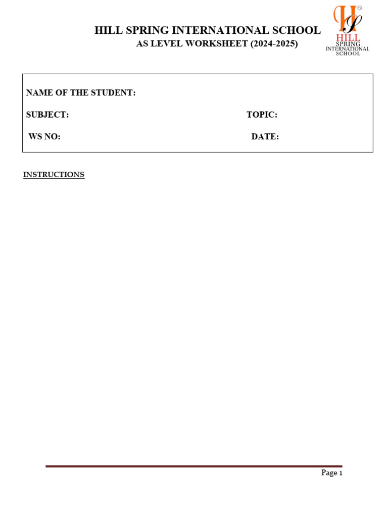 0 A Levels Worksheet Template | PDF