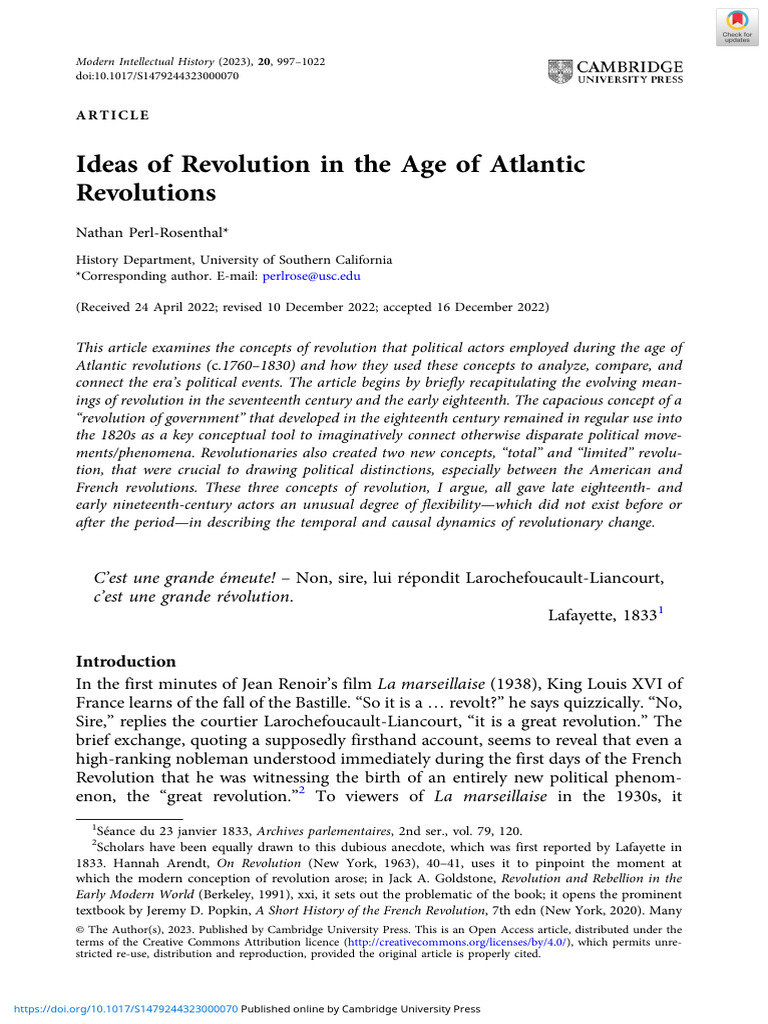 ideas-of-revolution-in-the-age-of-atlantic-revolutions | PDF | Revolutions