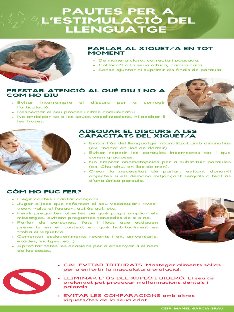 Infograf A Pautas Estimulaci N de Lenguaje | PDF | Semiótica | Lingüística