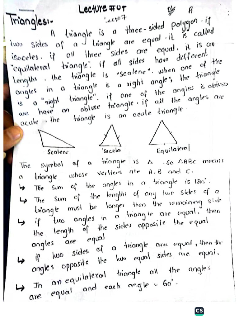 Triangles, Quantitative Reasoning | PDF