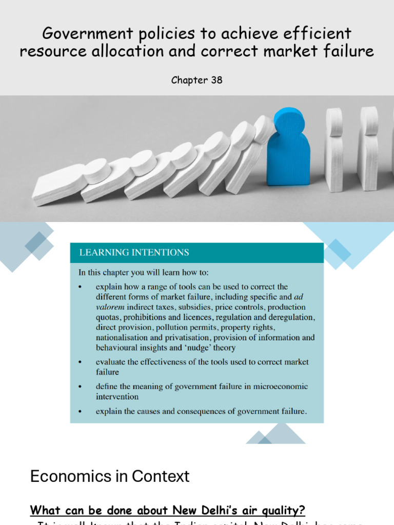 Government Policies To Achieve Efficient Resource Allocation and | PDF ...