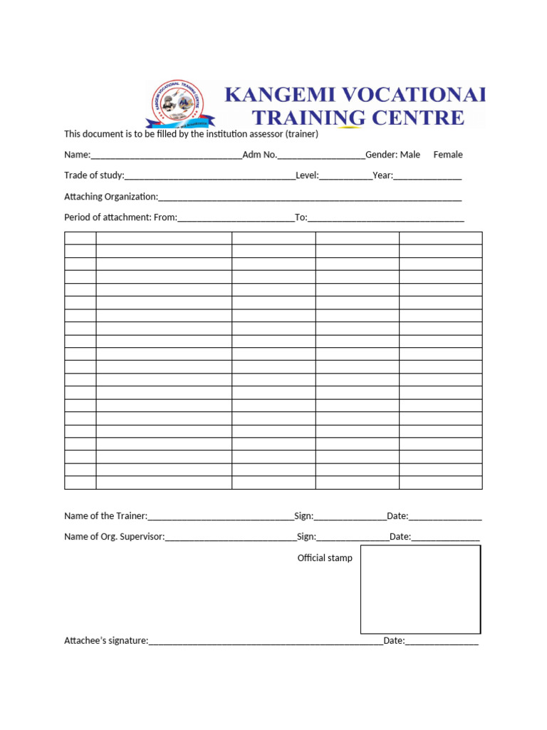 Attachment Assessment Form | PDF