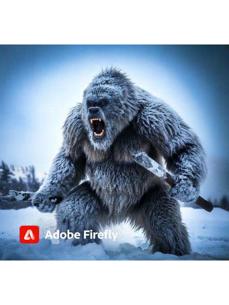 Firefly - A Battle-Hardened Yeti Roaring Fiercely On A Battlefield ...