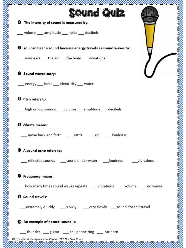 Light and Sound Worksheets 28 | PDF