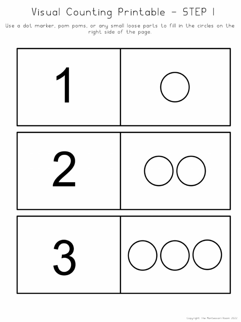 Visual Counting Printable - STEP 1 | PDF