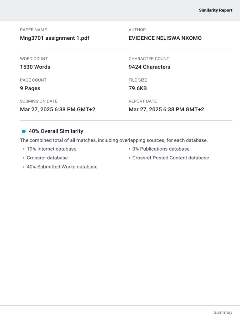 Mng3701 Assignment 1 PDF | PDF | Economies | Business