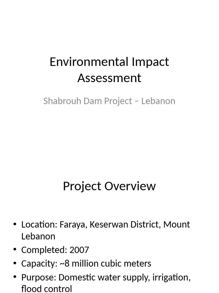 Shabrouh Dam EIA Presentation | PDF