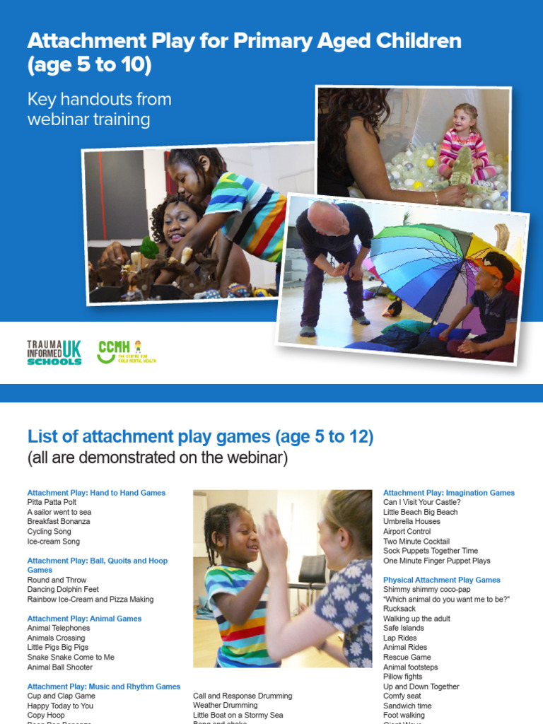 Attachment Play For Primary Aged Children (Age 5 To 10) - Webinar ...