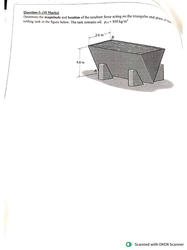 Fluid Statics Problem | PDF