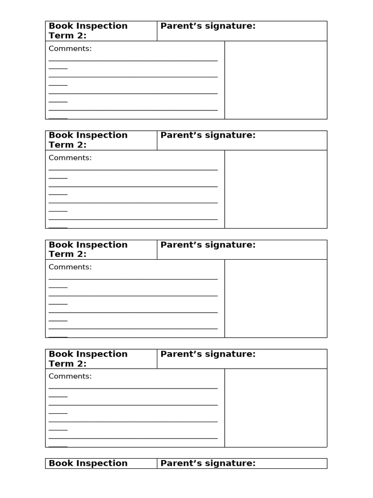 Book Inspection Term 2 | PDF